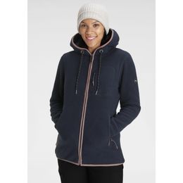 Polarino Damen Fleecejacke, blau, Gr. 50, Fleece, Obermaterial: 100% Polyester, Jacken, f&uuml;r kalte Tage, aus Fleece, modischer Stil
