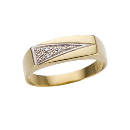 Firetti Herren Goldring "Schmuck Geschenk Gold 333 Herrenring Goldring Siegelring", 22, 0,02 P2 = erkennbare Einschl&uuml;sse, Diamanten Gelbgold 333,
