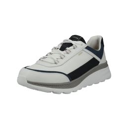 Geox Herren Sneaker "Geox Sneaker Lederimitat/Textil", Gr. 42wei&szlig;, navy, Lederimitat, Textil, Schuhe