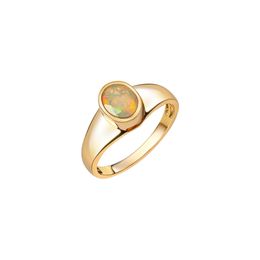 Vivance Damen Fingerring "585/- Gelbgold glanz oval Opal", 017 (53,5), Gold, gelb, Gold, Fingerringe
