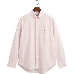Gant Herren Businesshemd "REG OXFORD SHIRT", rosa, Gr. 5XL, unifarben, Web, Obermaterial: 100% Baumwolle, Hemden, Oxford Hemd Regular Fit