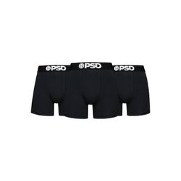 PSD Herren Boxershorts "PSD CTN SOLIDS BLK 5I 3PK", Gr. XLschwarz, 95% Baumwolle, 5% Elasthan, Unterhosen