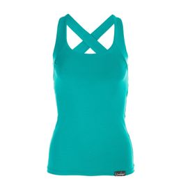 WINSHAPE Damen Sporttop "WVR25", gr&uuml;n, Gr. S, 90% Baumwolle, 10% Elasthan, Tops, Cross Back Style