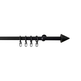 Gardinenstange SN DECO GROUP, L:160cm, schwarz, Kunststoff, Stahl, Gardinenstangen, "Gardinenstange Como"