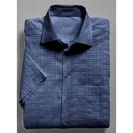 CLASSIC Herren Kurzarmhemd, blau, Gr. 41, unifarben, 72% Baumwolle, 28% Polyamid, Hemden