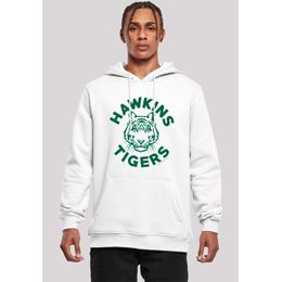 F4NT4STIC Herren Kapuzenpullover "Stranger Things Hawkins Tigers Netflix TV Series", wei&szlig;, Gr. XXL, Obermaterial: 65% Baumwolle, 35% Polyester,