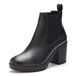Vivance Damen Chelseaboots, Gr. 41, schwarz, Obermaterial: 100% Lederimitat. Decksohle: 100% Lederimitat. Futter: 100% Lederimitat. Laufsohle: 100%