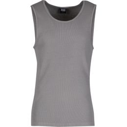 Tanktop Urban Classics "Urban Classics Washed Rib Tanktop", Herren, Gr. 4XL, steelgrau, 95% Baumwolle, 5% Elasthan, unifarben, normal, Tops Tanktop