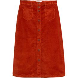 bonprix Damen Cordrock, braun, Gr. 44, unifarben, Cord, Obermaterial: 98% Baumwolle, 2% Elasthan, R&ouml;cke, mit Stretch, mit durchgehender Knopfleiste,