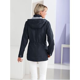 Classic Basics Damen Anorak, blau, Gr. 56, unifarben, 100% Polyester, Besatz:30% Baumwolle, 70% Polyester, Jacken