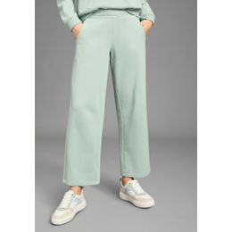 Flashlights Damen Sweathose, gr&uuml;n, Basic, Gr. 42, unifarben, angeraute Sweatware, Obermaterial: 60% Baumwolle, 40% Polyester, Hosen, Sweathose mit