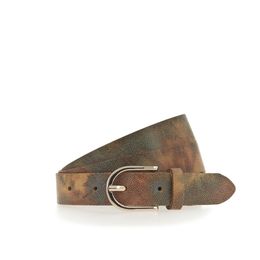 Tamaris Damen Lederg&uuml;rtel ""Claire Gold"", bunt, Gr. 90, mehrfarbig, Rindsleder, G&uuml;rtel, Gl&auml;nzende Schlie&szlig;e, 2,5 cm breit