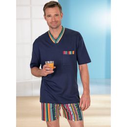 TopTen TOP TEN Herren Schlafanzug, Gr. 44, blau, 100% Baumwolle, Homewear-Sets