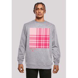 F4NT4STIC Herren Kapuzenpullover "Karo Pink", grau, Gr. XXL, Obermaterial: 50% Baumwolle, 50% Polyester, Pullover, Print