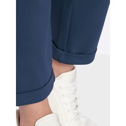 Inspirationen Damen Jogger Pants, blau, Gr. 19, unifarben, 58% Viskose, 36% Polyamid, 6% Elasthan, Hosen