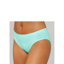 Lascana Damen Slip, Gr. 36, blau, Jersey, Obermaterial: 58% Baumwolle, 39% Polyamid, 3% Elasthan, Unterhosen, aus angenehm weicher Baumwolle