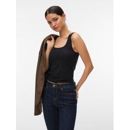 V&eacute;ro Moda VERO MODA Damen Tanktop "VMKYLIE SHORT TANK TOP JRS NOOS"schwarz, Gr. S, unifarben, Jersey, Obermaterial: 90% Lyocell, 10% Elasthan, Tops