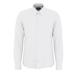 JOOP! JOOP Herren Langarmhemd "Pierce", wei&szlig;, Gr. 46, unifarben, Web, Obermaterial: 97% Baumwolle, 3% Elasthan, Hemden, feine Struktur, slim fit