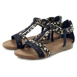 Lascana Damen Sandale "Sommerschuh", Gr. 36, schwarz, Obermaterial: 50% Lederimitat, 50% Textilmaterial. Decksohle: 100% Lederimitat. Futter: 100%