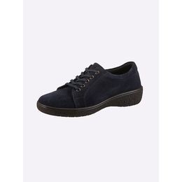 Casual Looks Damen Schn&uuml;rschuh, Gr. 38, blau, Veloursleder, Schuhe