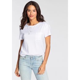 Laura Scott Damen T-Shirt, wei&szlig;, Gr. 32, clean, unifarben, Single Jersey, Obermaterial: 100% Baumwolle, Shirts, Kurzarm, figurumspielender Schnitt,