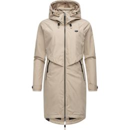 Ragwear Damen Jerseymantel "Frodik", beige, Gr. XL, Obermaterial: 100% Polyester. Innenfutter: 100% Polyester, M&auml;ntel, Wasserdichter oversized Damen