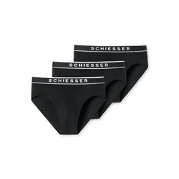 Schiesser Herren Slip "Slip 3PACK Rio-Slip "95/5" 3er Pack", Gr. M, schwarz, Obermaterial: 95% Baumwolle CO. 5% Elasthan EL., Unterhosen