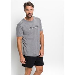 bonprix Herren Shorty "Shorty mit weicher Baumwolle", Gr. 52, grau, Jersey, Obermaterial: 70% Baumwolle, 30% Viskose, bedruckt, mehrfarbig, meliert,