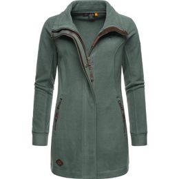 Ragwear Damen Parka "Letrice Fleece", gr&uuml;n, Gr. M, Sweatware, 100% Polyester, Jacken, Sportliche Zip-Fleecejacke mit hohem Kragen