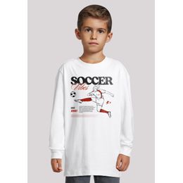 F4NT4STIC Jungen T-Shirt "Soccer Vibes Sport Fan", wei&szlig;, Gr. 134, Obermaterial: 100% Baumwolle, Shirts, Premium Qualit&auml;t