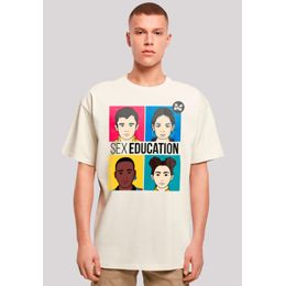 F4NT4STIC Herren T-Shirt "Sex Education Teen Illustrated", beige, Gr. XXL, Obermaterial: 100% Baumwolle, Shirts, Premium Qualit&auml;t