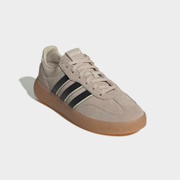 Damen Sneaker "BARREDA DECODE", adidas Sportswear, Gr. 38,5wonder beige, ice gold metallic, gum10, Leder, Schuhe, inspiriert vom Design des adidas