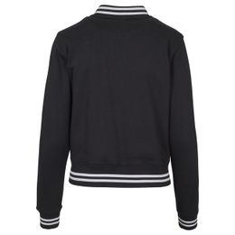 Urban Classics Damen Fleecejacke "Urban Classics Damen Ladies College Sweat Jacket", schwarz-wei&szlig;, Gr. 4XL, mehrfarbig, 65% Baumwolle, 35% Polyester,