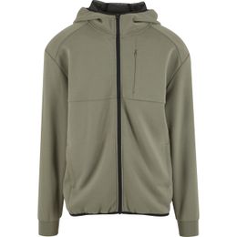 Urban Classics Herren Kapuzenpullover "Urban Classics Scuba Zip Pocket Hoody"palegr&uuml;n, Gr. M, unifarben, 95% Polyester, 5% Elasthan, Pullover