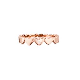 CAI CA&Iuml; Damen Fingerring "925/- Sterling Silber rotvergoldet Herzen", 054 (17,2)wei&szlig;, neutral, Fingerringe