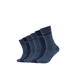 Mustang Damen Socken "Socken 6er Pack", Gr. 43, blau, 55% Baumwolle, 41% Polyester, 2% Polyamid, 2% Elasthan, Socken