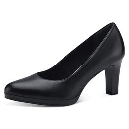 Tamaris Damen Pumps, Gr. 40, schwarz, Leder, Lederimitat, Schuhe, Abendschuh, Festtagsschuh, Trichterabsatz, mit Touch It-Ausstattung