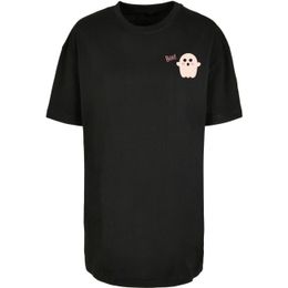 Merchcode Damen T-Shirt "Merchcode Ladies Halloween - Boo Ghost Tee"schwarz, Gr. L, bedruckt, 100% Baumwolle, Shirts