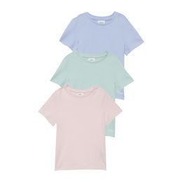 s.Oliver JUNIOR M&auml;dchen T-Shirt, bunt, Gr. 116, unifarben, Jersey, Obermaterial: 100% Baumwolle, Shirts, mit Rundhalsausschnitt