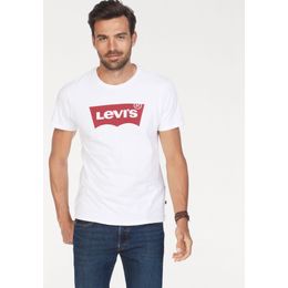 Levi's LEVI'S Herren T-Shirt "Batwing Logo Tee", wei&szlig;, Gr. L, unifarben, Jersey, Obermaterial: 100% Baumwolle, Shirts, mit Logo-Front-Print