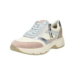 Tamaris Damen Sneaker "Tamaris Sneaker Leder/Textil", Gr. 37wei&szlig;, beige, Leder, Textil, Schuhe