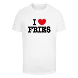 MisterTee Damen T-Shirt "MisterTee Love Fries Tee"wei&szlig;, Gr. M, bedruckt, 100% Baumwolle, Shirts
