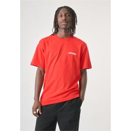Cleptomanicx Herren T-Shirt, rot, Gr. L, bedruckt, 100% Baumwolle, Shirts, mit gro&szlig;em R&uuml;ckenprint