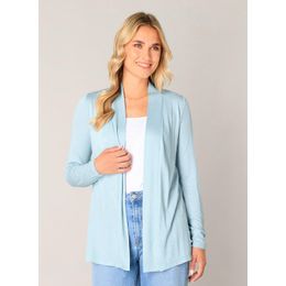 Base Level Damen Strickjacke "Yayla"light blau, Gr. 42, Strick, Obermaterial: 94% Viskose, 6% Elasthan, Strickjacken, In elastischem Feinstrick