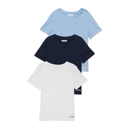 s.Oliver JUNIOR M&auml;dchen T-Shirt, bunt, Gr. 104, unifarben, Jersey, Obermaterial: 100% Baumwolle, Shirts, mit Rundhalsausschnitt