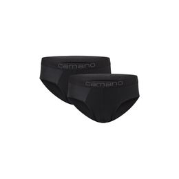 Camano Herren Slip "2er Pack", Gr. S, schwarz, 95% Baumwolle, 5% Elasthan, Unterhosen