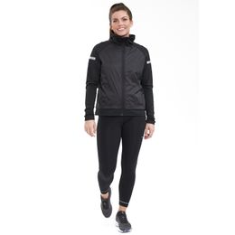 Endurance Damen Laufjacke "Lasdy", schwarz, Gr. 40, unifarben, 88% Polyester, 12% Elasthan, Jacken, aus winddichtem Material