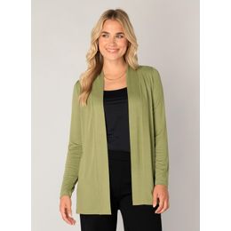 Base Level Damen Strickjacke "Yayla"gr&uuml;n, Gr. 44, Strick, Obermaterial: 94% Viskose, 6% Elasthan, Strickjacken, In elastischem Feinstrick