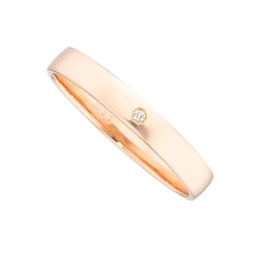 Firetti Damen Trauring "Schmuck Geschenk Gold Hochzeit Ehering Trauring "LIEBE"", 22, 0,01 SI = kleine Einschl&uuml;sse mit Brillant, Ros&eacute;gold 375, 3mm,
