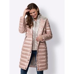 Heine Damen Steppmantel, beige, Gr. 40, unifarben, unifarben mit Farbeinsatz, unifarben mit Farbeins&auml;tzen, 55% Polyester, 45% Polyamid,